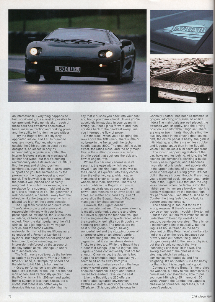 Bugatti EB110: Magazine articles (scans) - Page 3 - Auto titre