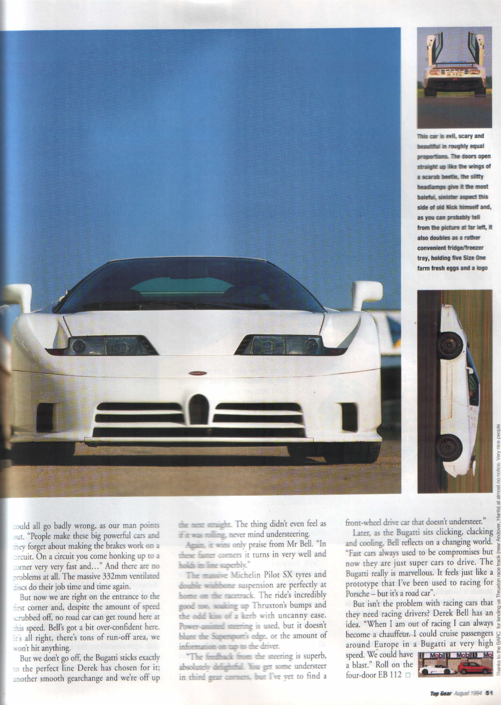 Bugatti EB110: Magazine articles (scans) - Page 4 - Auto titre